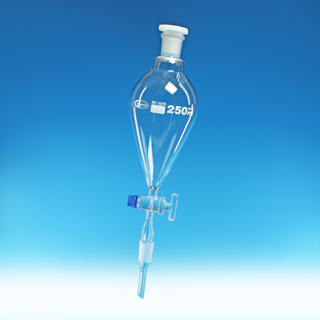 Funnel, Separating Funnel, Pear Shape, Glass Stopcock, Borosilicate ...