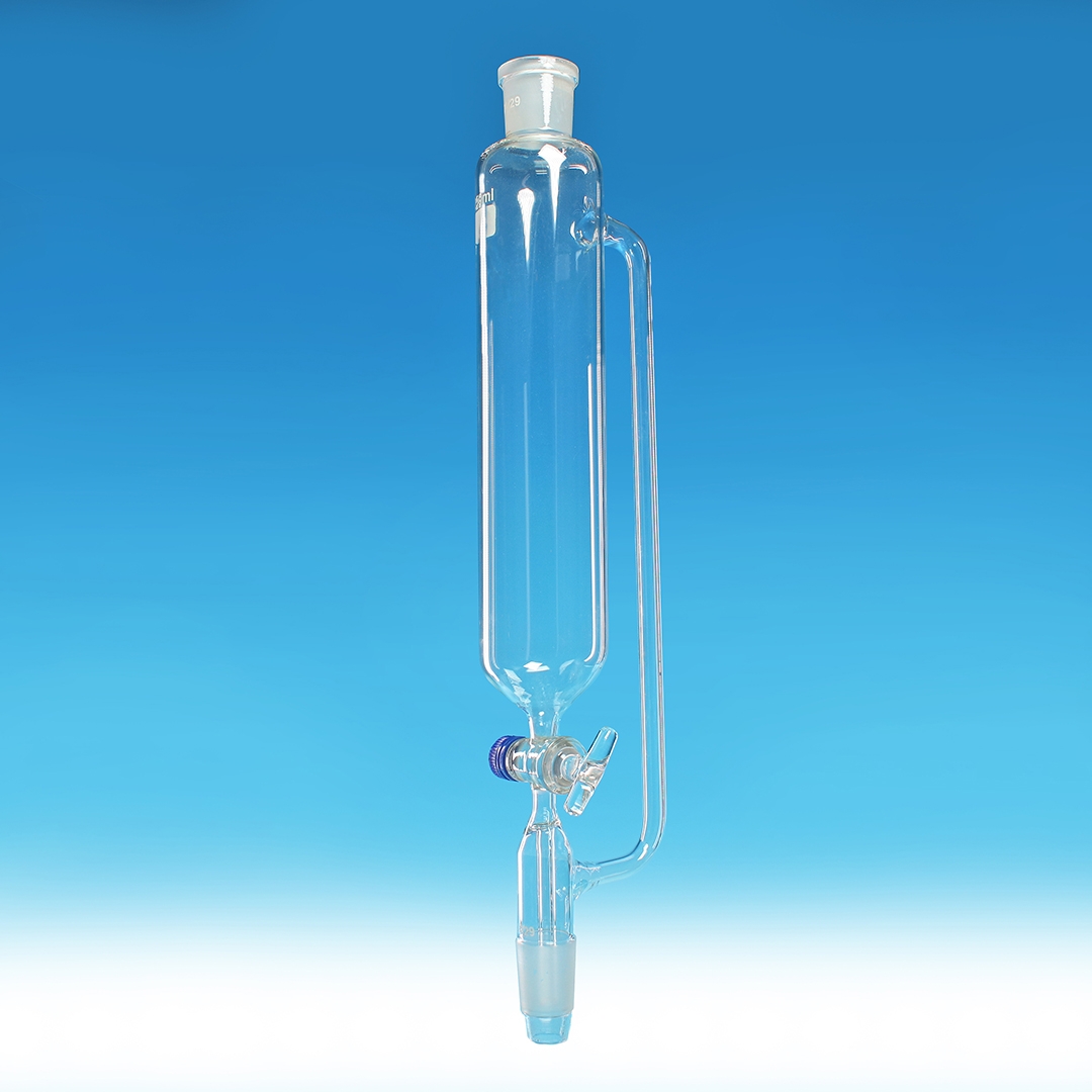 Funnel, Pressure Equalizing Funnel, Cylindrical, Clear, Glass Stopcock ...