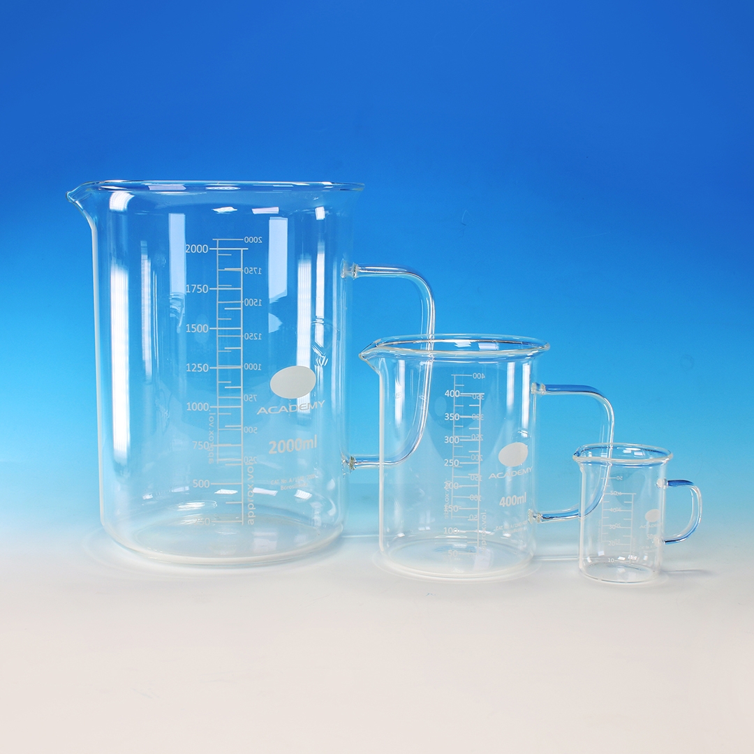 Beaker, Low Form, With Handle, Clear, Borosilicate Glass - Smith Scientific