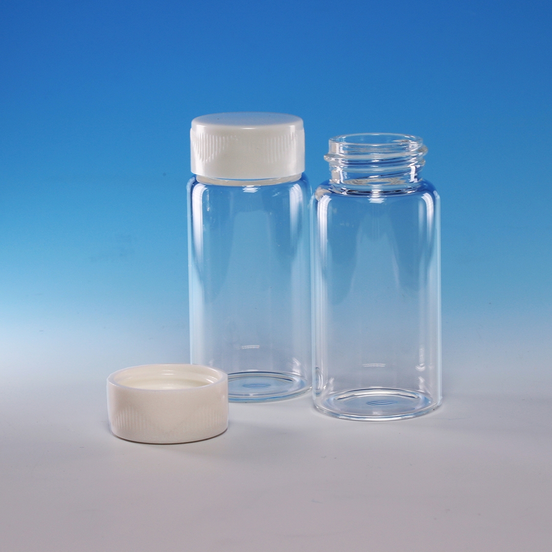 Vial, Scintillation Vial, With Fitted White Screw Cap With Foil Faced ...