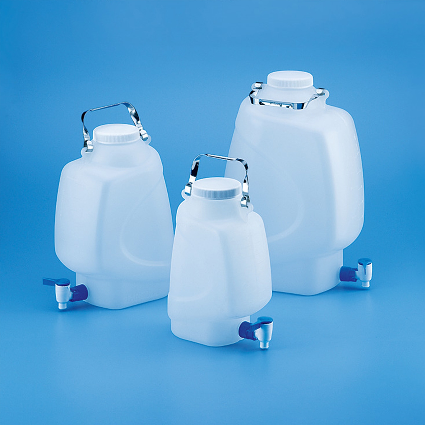 Bottle, Carboy, Rectangular, With Stopcock, Capacity 10000ml, Plastic, Polypropylene (PP ...