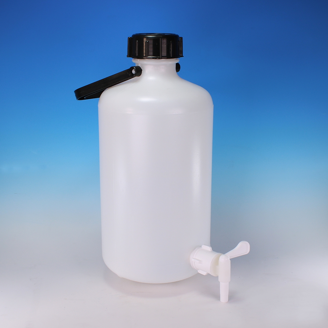 Bottle, Aspirator Stopcock, Plastic, High-Density Polyethylene (HDPE ...